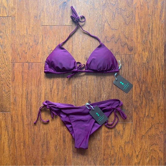 Mia Marcelle | Swim | Mia Marcelle Plum Braided 2pc Bikini Size Sm ...